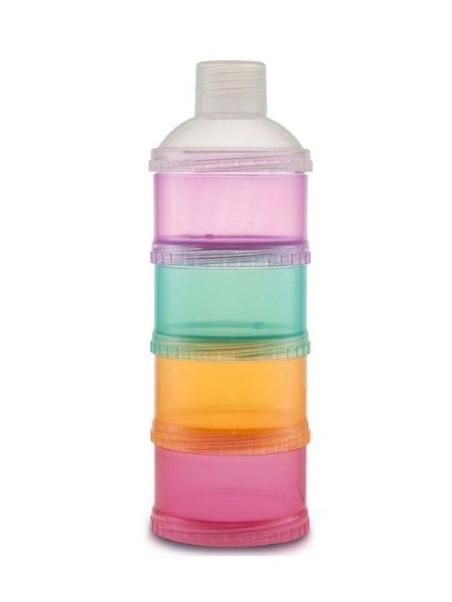 Coral Babies 4-Layer Milk Powder Container Pink | edamama Coral Babies 4-Layer Milk Powder Container Pink | edamama